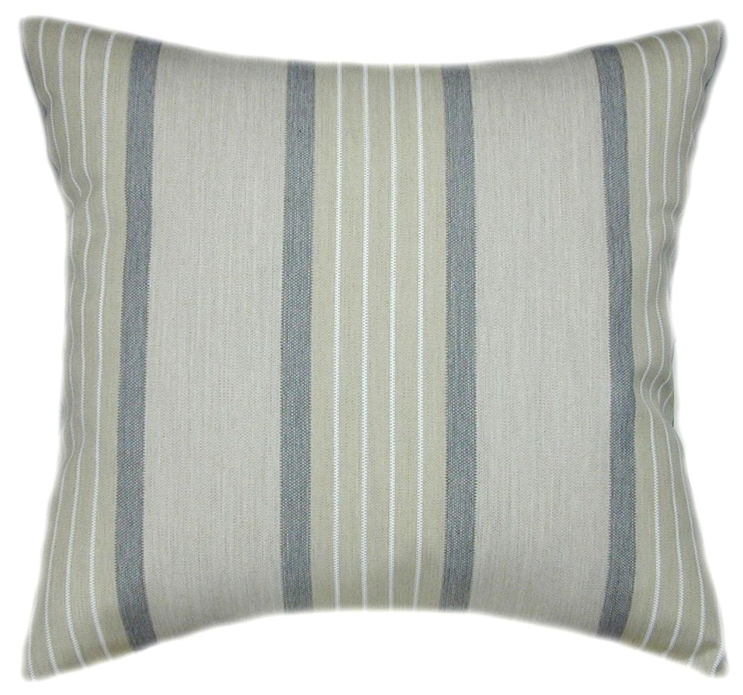 Sunbrella® Cove Pebble Indoor/Outdoor Striped Pillow – Pillows & Pillows