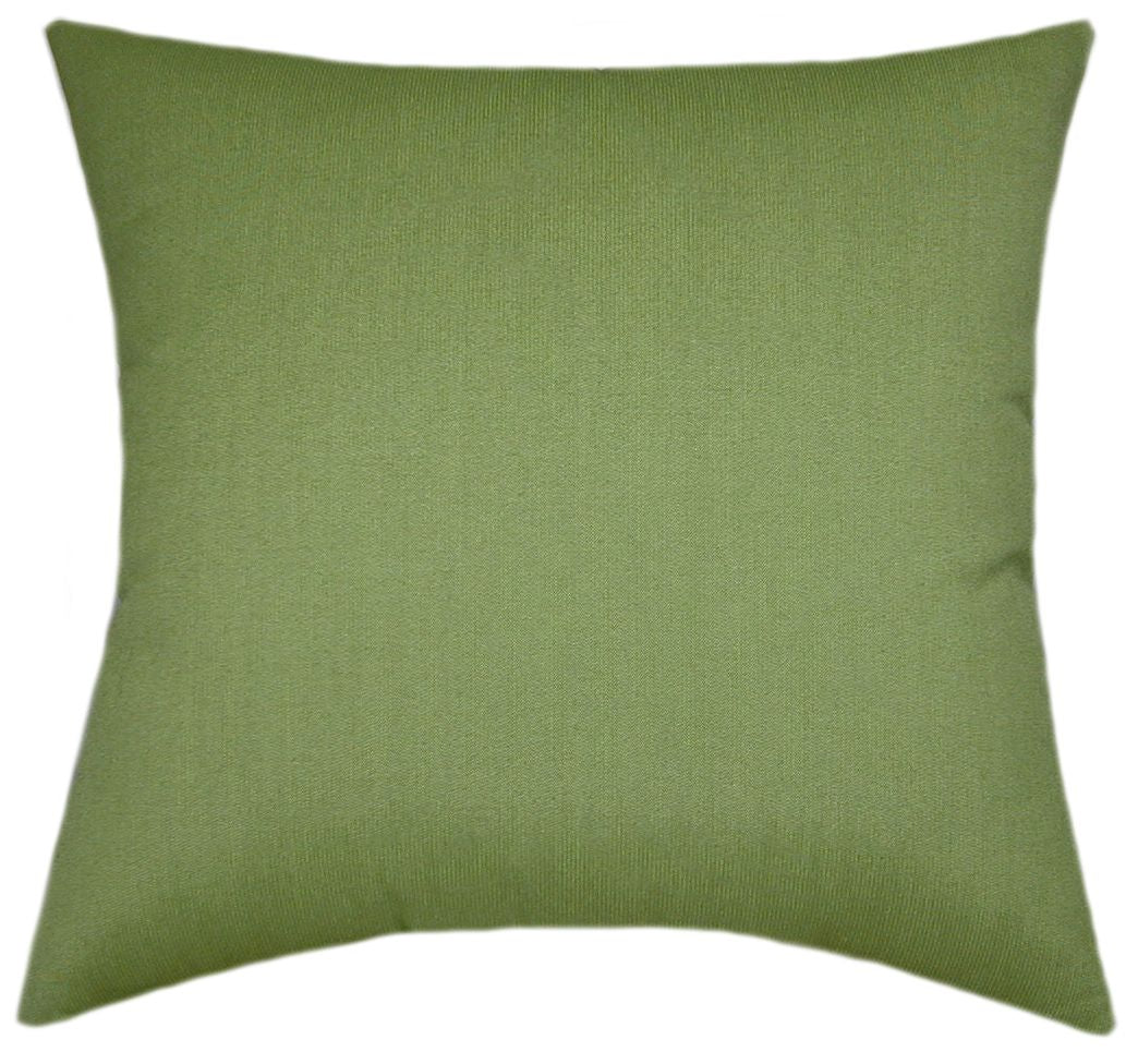 Sunbrella® Spectrum Cilantro Indoor/Outdoor Textured Solid Color Pillo ...